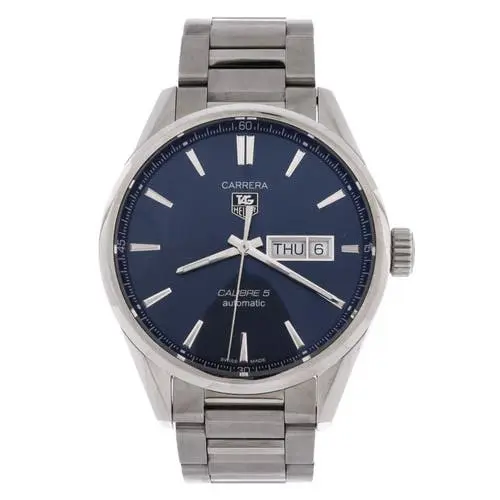 TAG HEUER Carrera Calibre 5 Day-date Automatic Watch Stainless Steel 41 - Metallic Silver