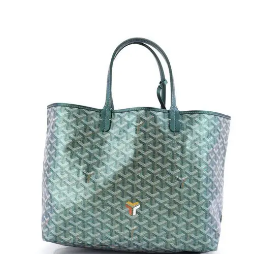 Goyard Saint Louis Tote Iridescent Coated Canvas Pm - Green