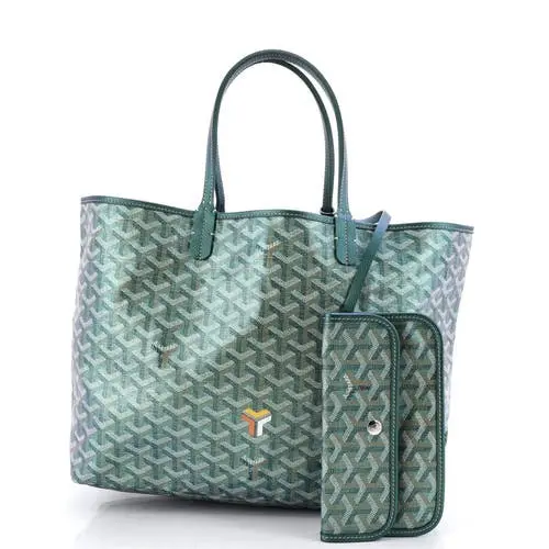 Goyard Saint Louis Tote Iridescent Coated Canvas Pm - Green