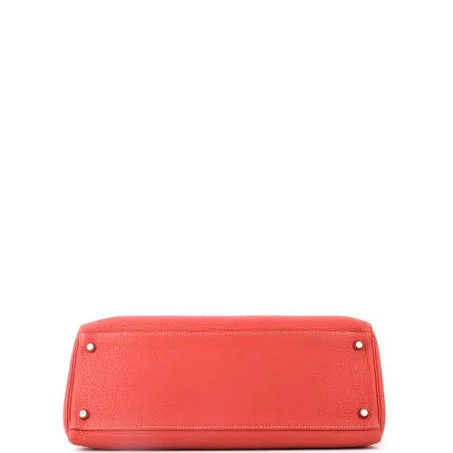 Hermès Kelly Amazone Handbag Orange Togo With Palladium Hardware 35 - Red