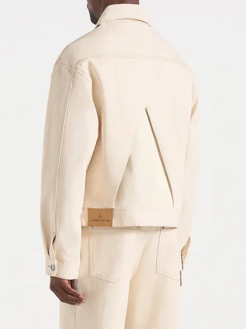 Manière De Voir Damien Boxy Fit Denim Jacket - Cream