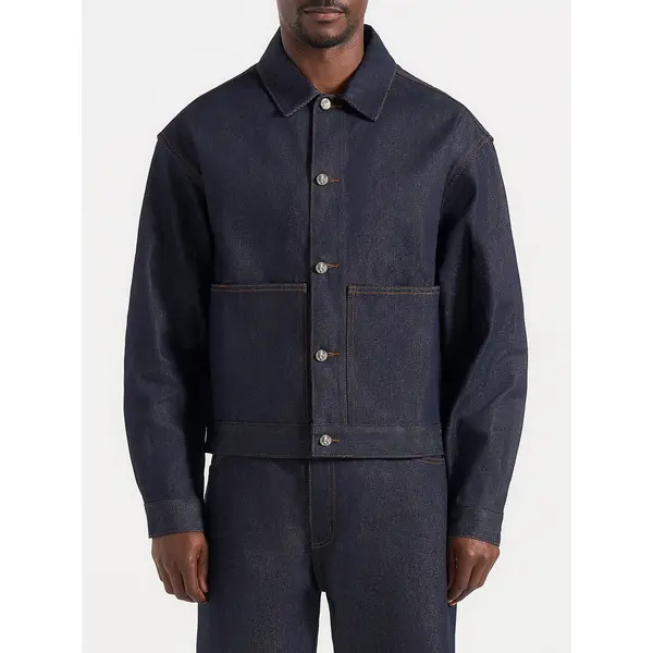 Manière De Voir Boxy Fit Denim Jacket - Indigo