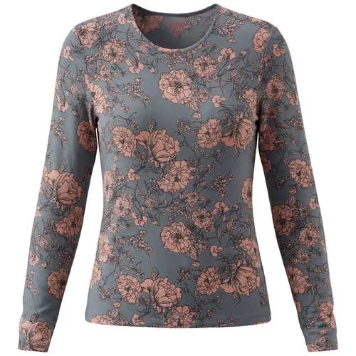 24/7 Long Sleeve Round Neck Knit Tee - Mauve