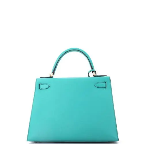 Hermès Kelly Handbag Epsom With Gold Hardware 28 - Blue