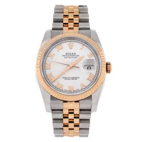 ROLEX Oyster Perpetual Datejust Automatic Watch Stainless Steel And Rose Gold 36 - Metallic Gold