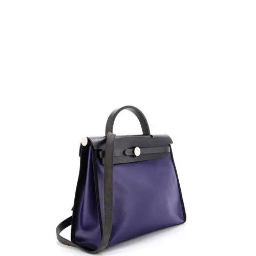 Hermès Herbag Zip Berline Vache Canvas And Leather 31