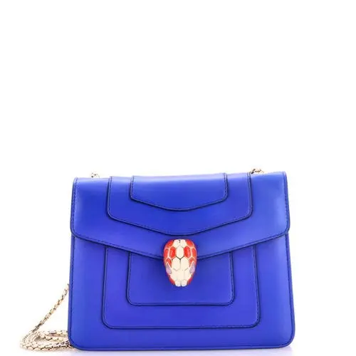 BVLGARI Serpenti Forever Square Shoulder Bag Leather Small
