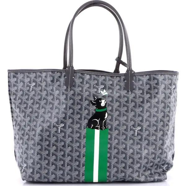 Goyard Saint Louis Tote Printed Coated Canvas Pm - Grey