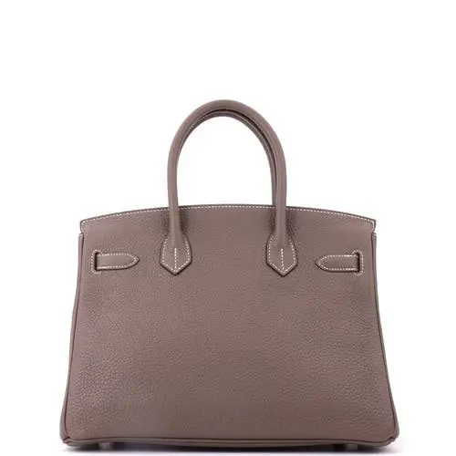 Hermès Birkin Handbag Clemence With Gold Hardware 30