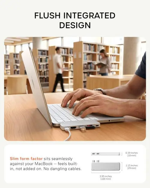 SATECHI Usb-c Snap Hub For Macbook Neo - Silver