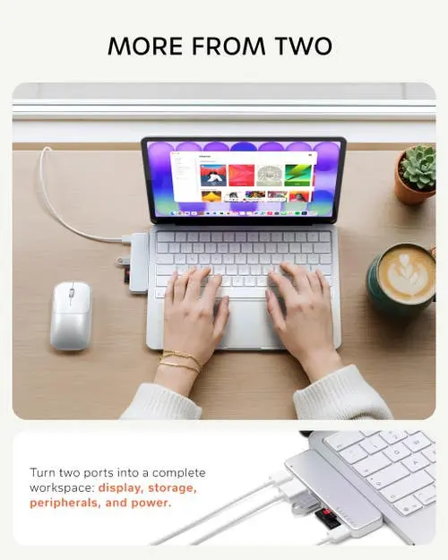SATECHI Usb-c Snap Hub For Macbook Neo - Silver