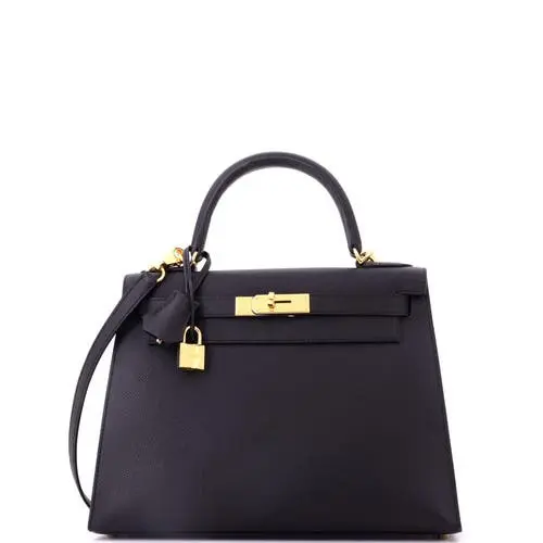 Hermès Kelly Handbag Epsom With Gold Hardware 28 - Black