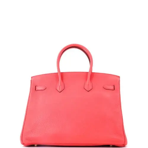 Hermès Birkin Handbag Pink Clemence With Gold Hardware 35