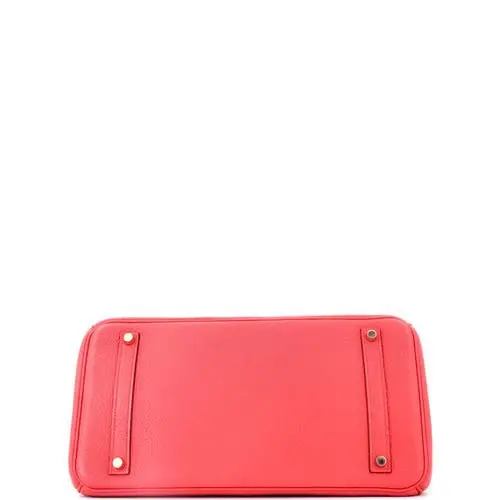 Hermès Birkin Handbag Pink Clemence With Gold Hardware 35