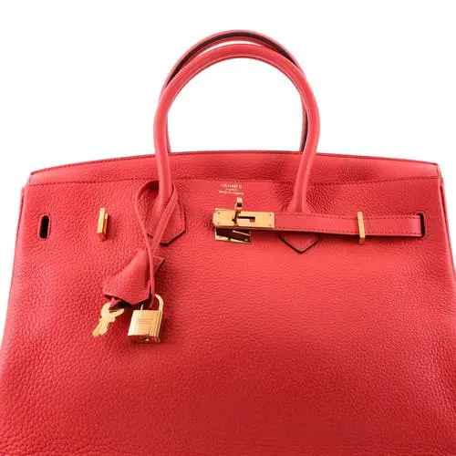 Hermès Birkin Handbag Pink Clemence With Gold Hardware 35