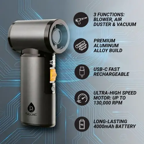 PURSONIC Powerful Cordless Pressure Washer & 3-in-1 Turbo Air System