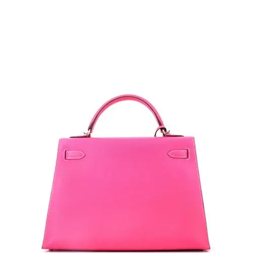 Hermès Kelly Handbag Epsom With Palladium Hardware 32 - Pink