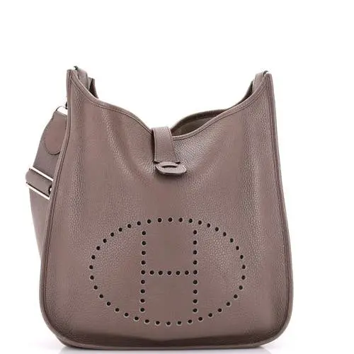 Hermès Evelyne Bag Gen Iii Clemence Gm - Grey