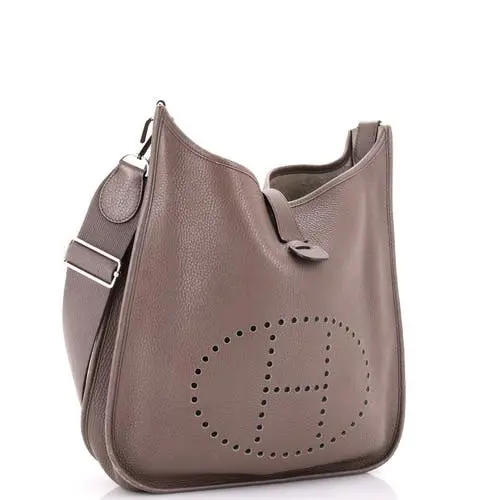 Hermès Evelyne Bag Gen Iii Clemence Gm - Grey