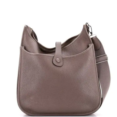 Hermès Evelyne Bag Gen Iii Clemence Gm - Grey