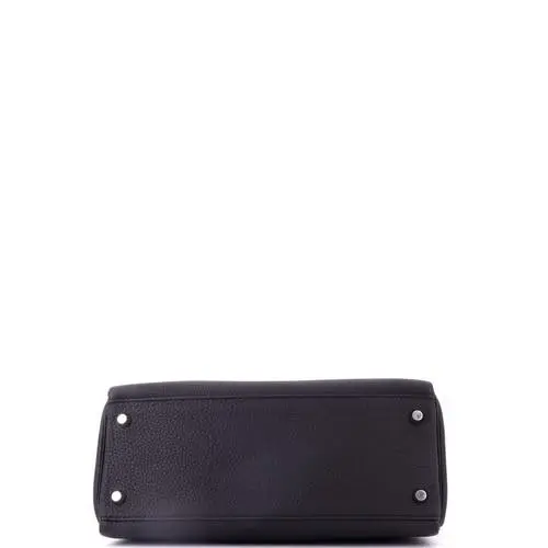 Hermès Kelly Handbag Togo With Palladium Hardware 28 - Black