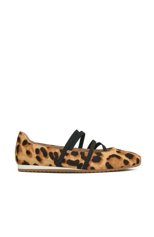 J/SLIDES NYC Pixie Ballet Flat - Tan-leopard