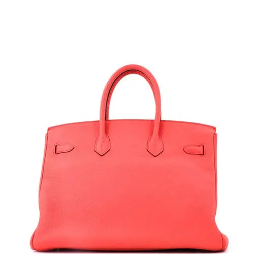 Hermès Birkin Handbag Pink Togo With Palladium Hardware 35 - Red