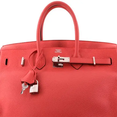 Hermès Birkin Handbag Pink Togo With Palladium Hardware 35 - Red
