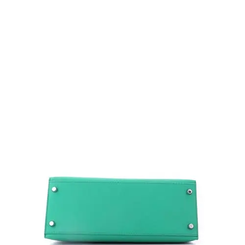 Hermès Kelly Handbag Epsom With Palladium Hardware 28 - Green