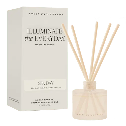 SWEET WATER DECOR White Translucent Glass Reed Diffuser - Spa Day