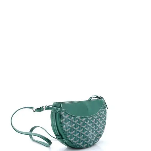 Goyard Hirondelle Shoulder Bag Coated Canvas And Leather - Green