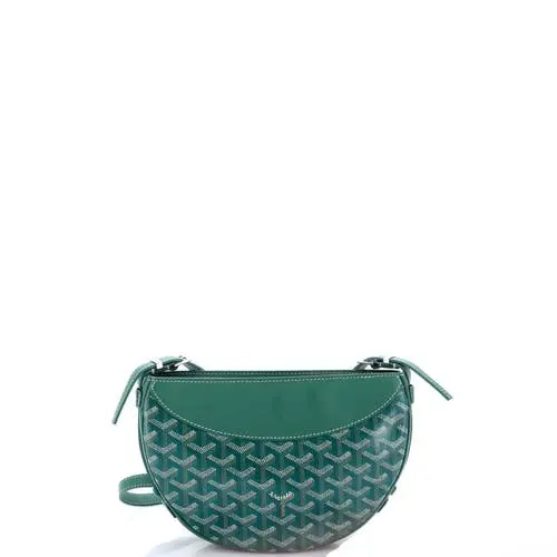 Goyard Hirondelle Shoulder Bag Coated Canvas And Leather - Green