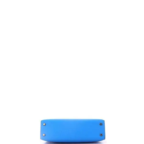 Hermès Kelly Mini Ii Bag Chevre Mysore With Gold Hardware 20 - Blue