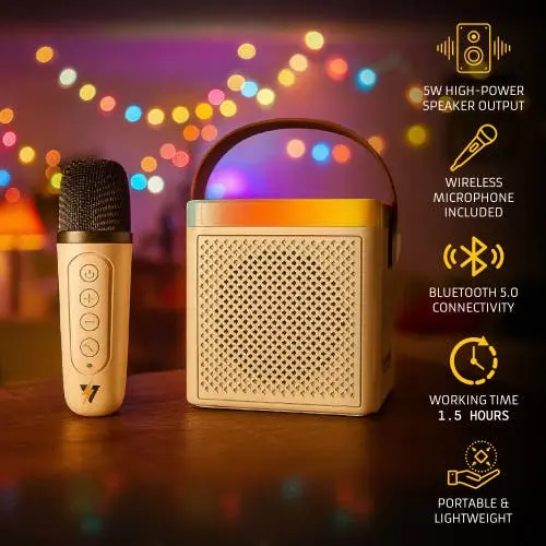 PURSONIC Portable Karaoke Set & Wireless Speakerthe Power Player