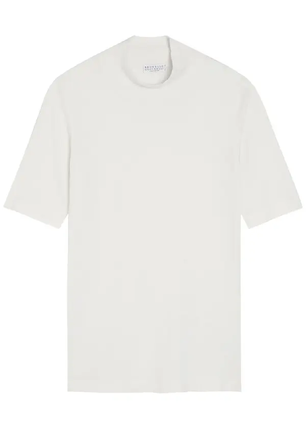 Brunello Cucinelli Turtle-neck Cashmere And Silk-blend Top