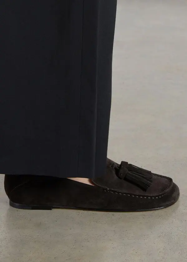 Dear Frances Drew Tassel Suede Loafers