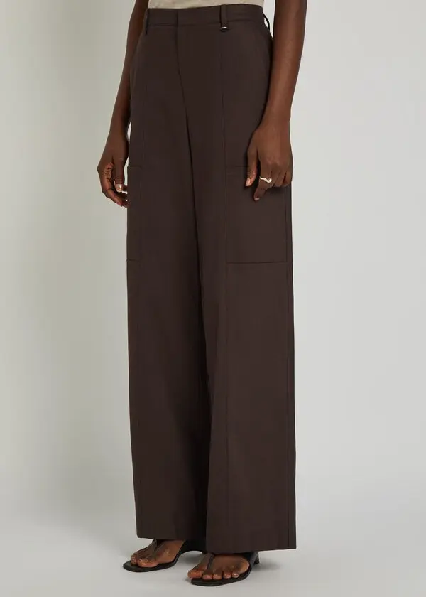 Vince Relaxed Straight-leg Stretch-cotton Trousers