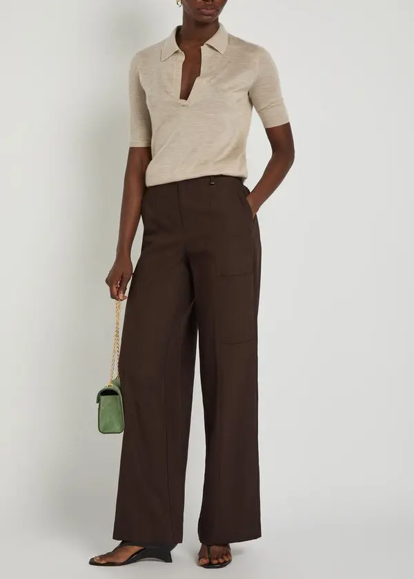 Vince Relaxed Straight-leg Stretch-cotton Trousers