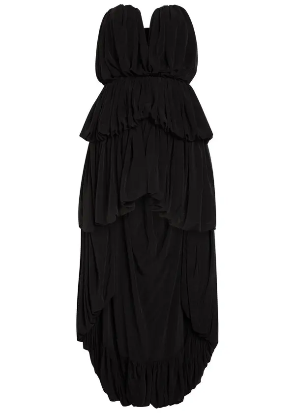 Ronny Kobo Gathered Strapless Mini Dress