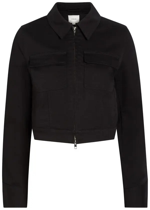 Vince Stretch-cotton Cropped Jacket