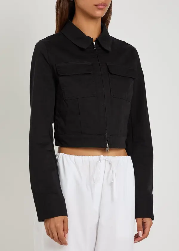Vince Stretch-cotton Cropped Jacket
