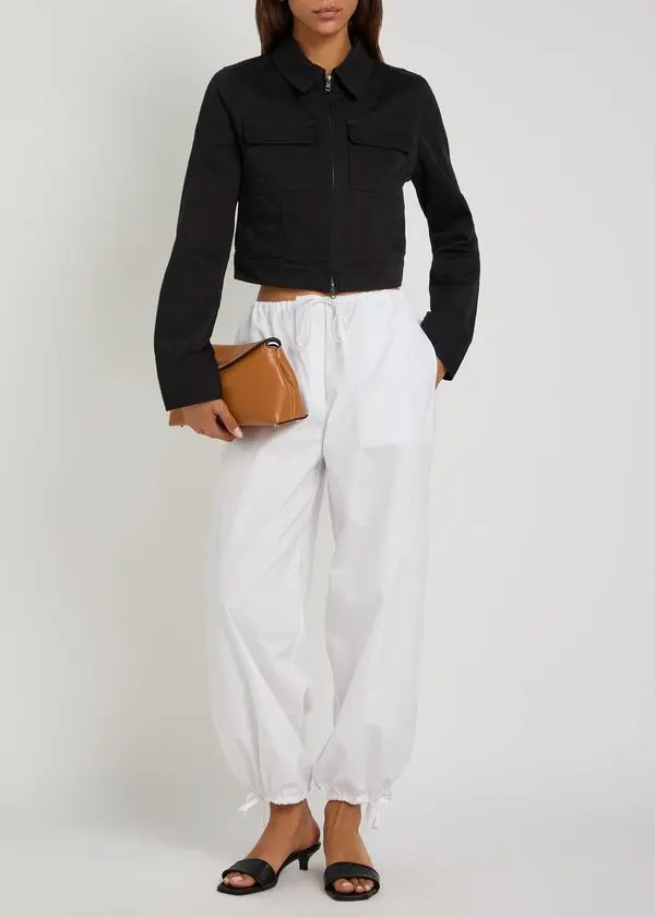 Vince Stretch-cotton Cropped Jacket