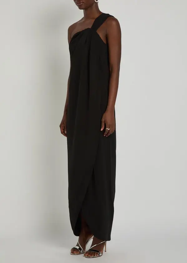 Ronny Kobo Xaden One-shoulder Crepe Maxi Dress