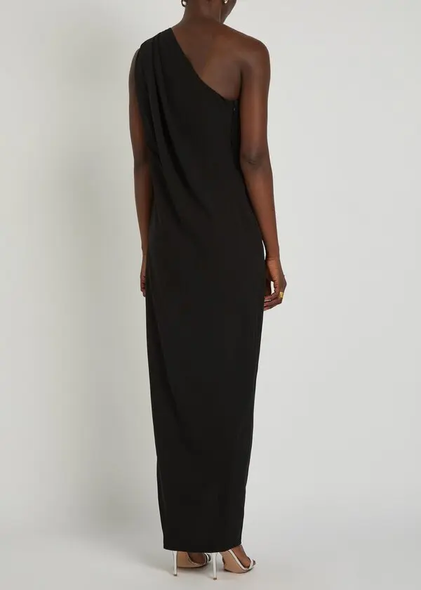 Ronny Kobo Xaden One-shoulder Crepe Maxi Dress