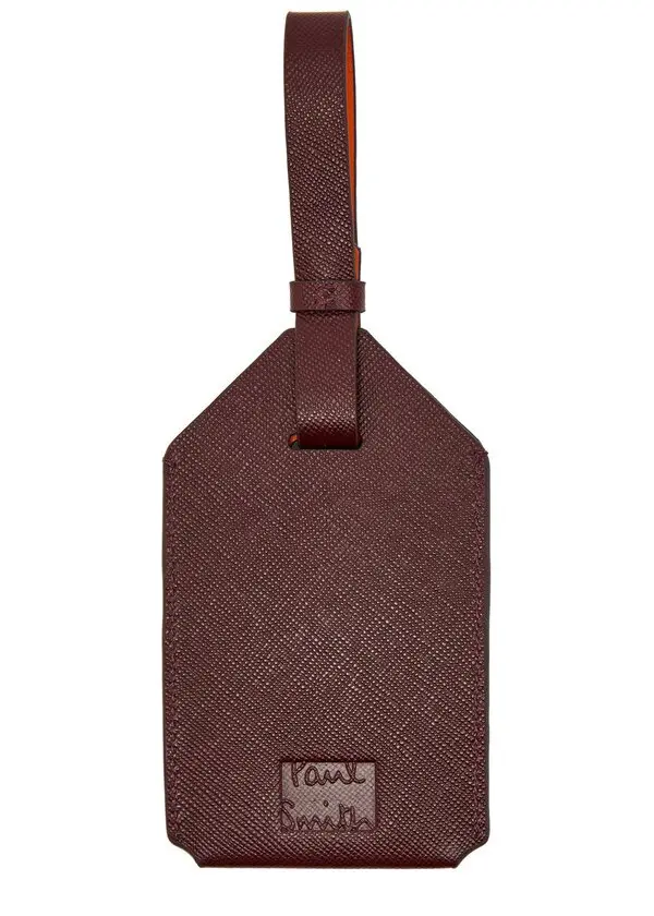Paul Smith Logo Saffiano Leather Luggage Tag