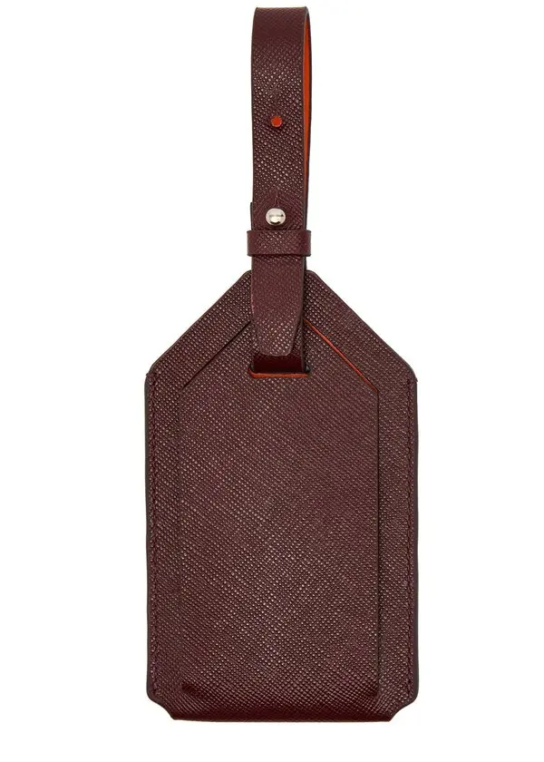 Paul Smith Logo Saffiano Leather Luggage Tag