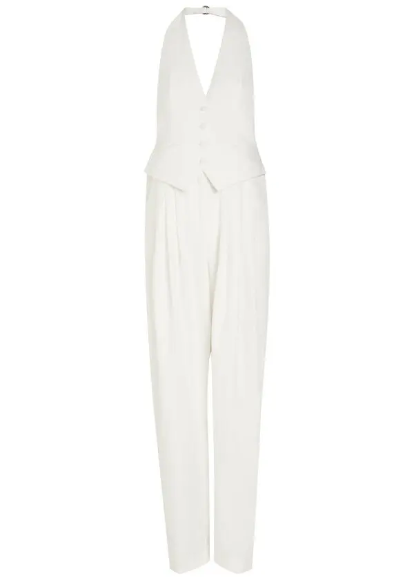Ronny Kobo Rex Tailored Woven Jumpsuit - White