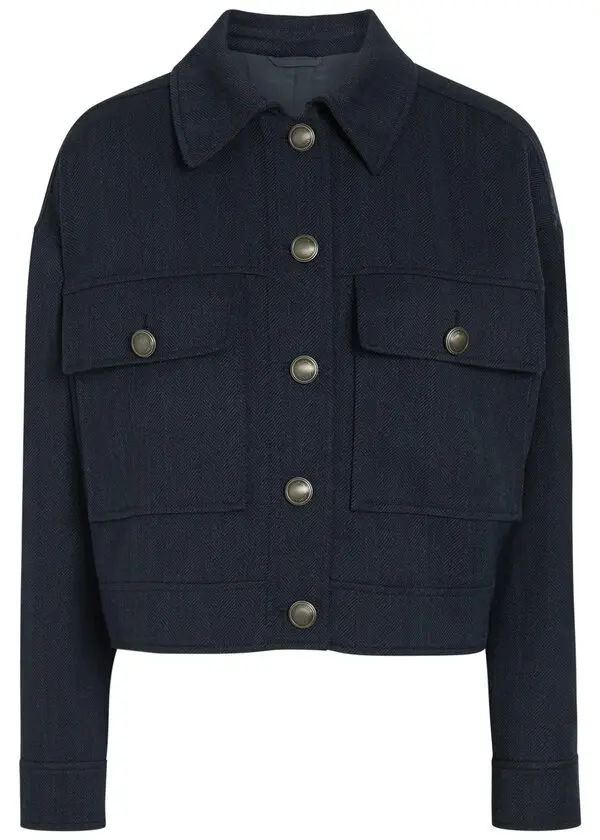 Brunello Cucinelli Herringbone Stretch-wool Jacket