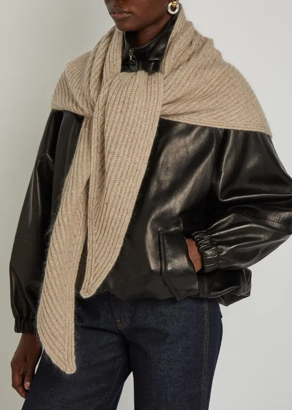 Brunello Cucinelli Lamé Cashmere-blend Stole Scarf
