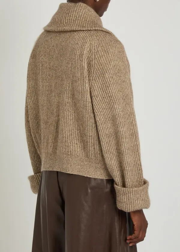 Brunello Cucinelli Metallic-knit Cashmere-blend Cardigan